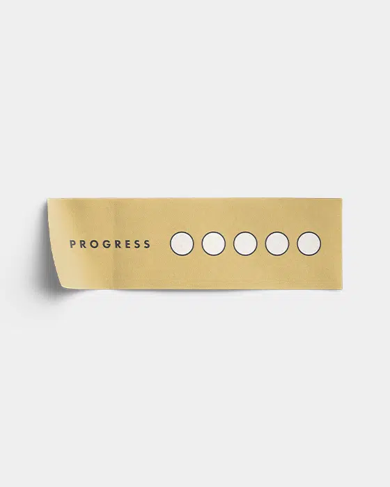 Yellow Progress Sticky Note Label - Custom Scene