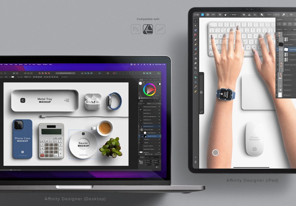 Desk Mockup Scene Creator - iPad Mockup, Hand Mockups, Design Toolkit ...